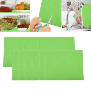 12Pack 12 * 15inches Fridge Liners and Mats Washable; Keep Promotes Air Circulation and Slows Down The Aging of Fruits or Vegetables. Refrigerator Liner Mats Keeps Produce Fresh Longer