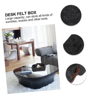 NUOBESTY Home Storage Basket 1pc Box Felt Storage Box Ring Key Office Sundry Organizer