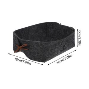 NUOBESTY Home Storage Basket 1pc Box Felt Storage Box Ring Key Office Sundry Organizer