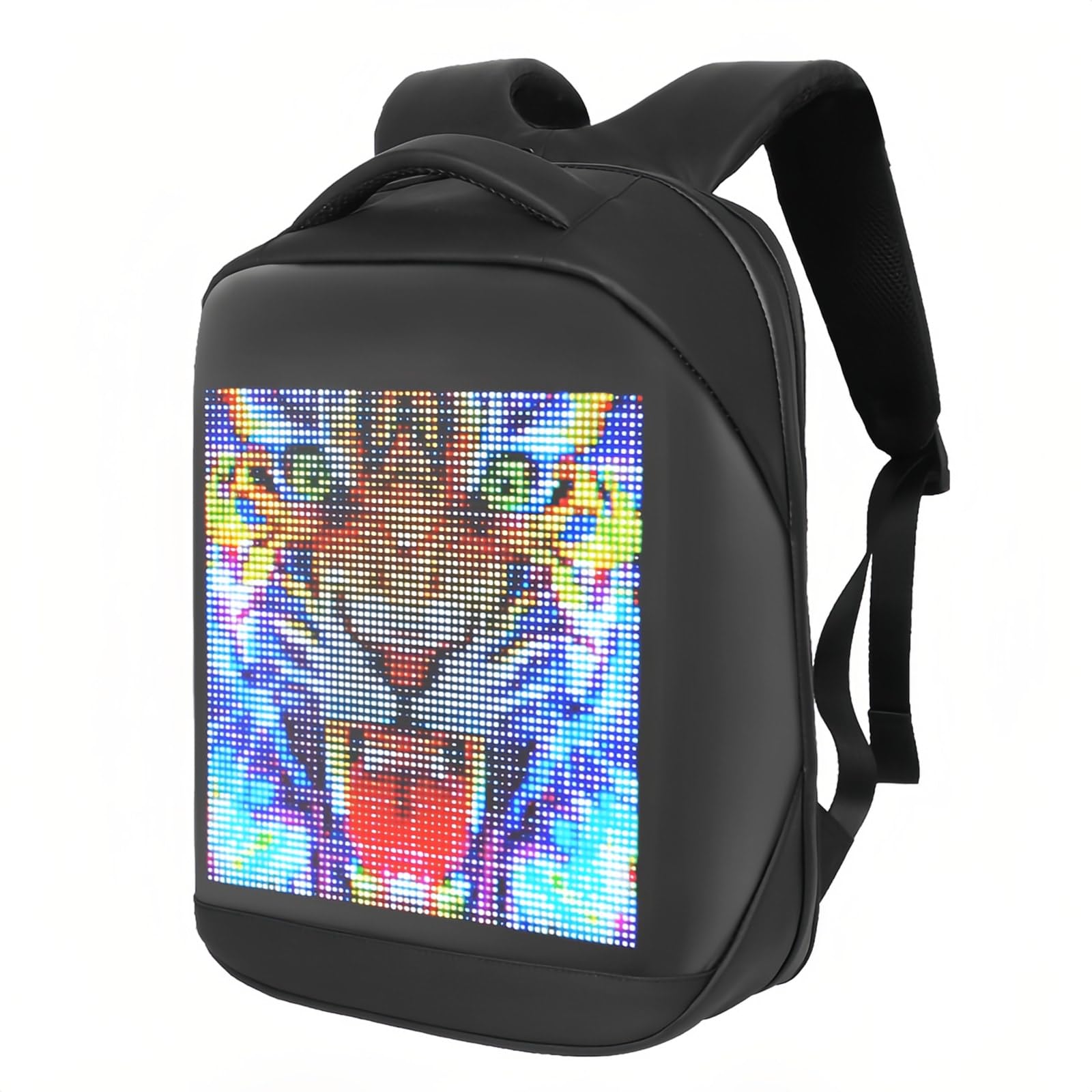 Taysem LED Backpack Motorcycle Backpack - Cool Laptop Backpacks for Men Smart LED Backpack with Programmable Pix Screen (A)