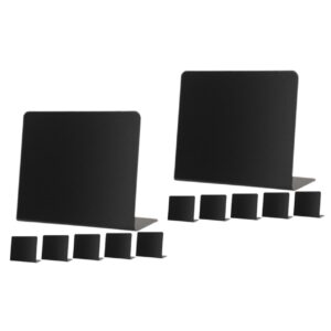 stobok 12 pcs desk board writing pad buffet labels writing board photo stands table board reusable chalkboard miniature price list food card small blackboard pvc