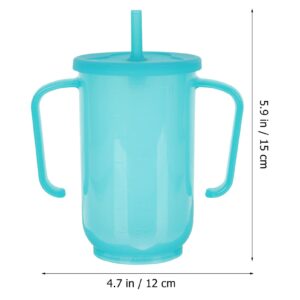 Adult Sippy Cup Spillproof Kennedy Cup Independence Sip Cups Plastic Tumbler with Straw Disabled Elderly Spill Proof Dysphagia Cups Aids