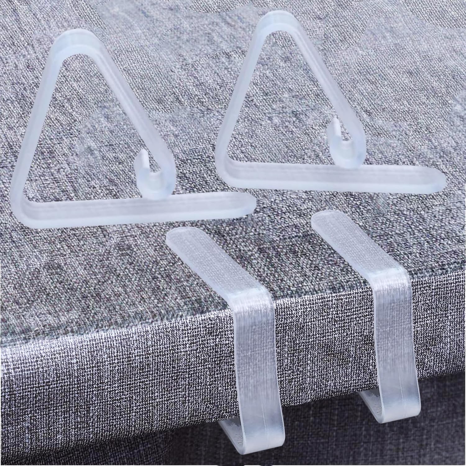 GERILKAI 24 Pack Tablecloth Clips - Clear Plastic Table Cloth Hold Clips -Outdoor Tablecloth Clips for Home Wedding Party Indoor Outdoor Events