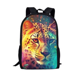 pinup angel yellow cool cheetah school bag for kids backpack cool magical animal bag for children boys and girls bookbag