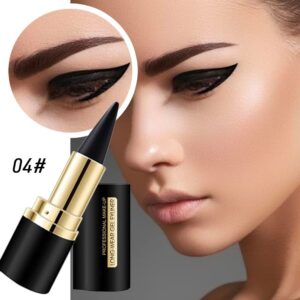 evpct 2Pcs Black Gel Eyeliner Pencils Eye Black Face Paint Stick Lipstick Halloween Makeup Set Waterproof Smudge Proof Liquid Eyeliner Pen Crayon Smokey Eye Liners delineador de ojos contra el agua