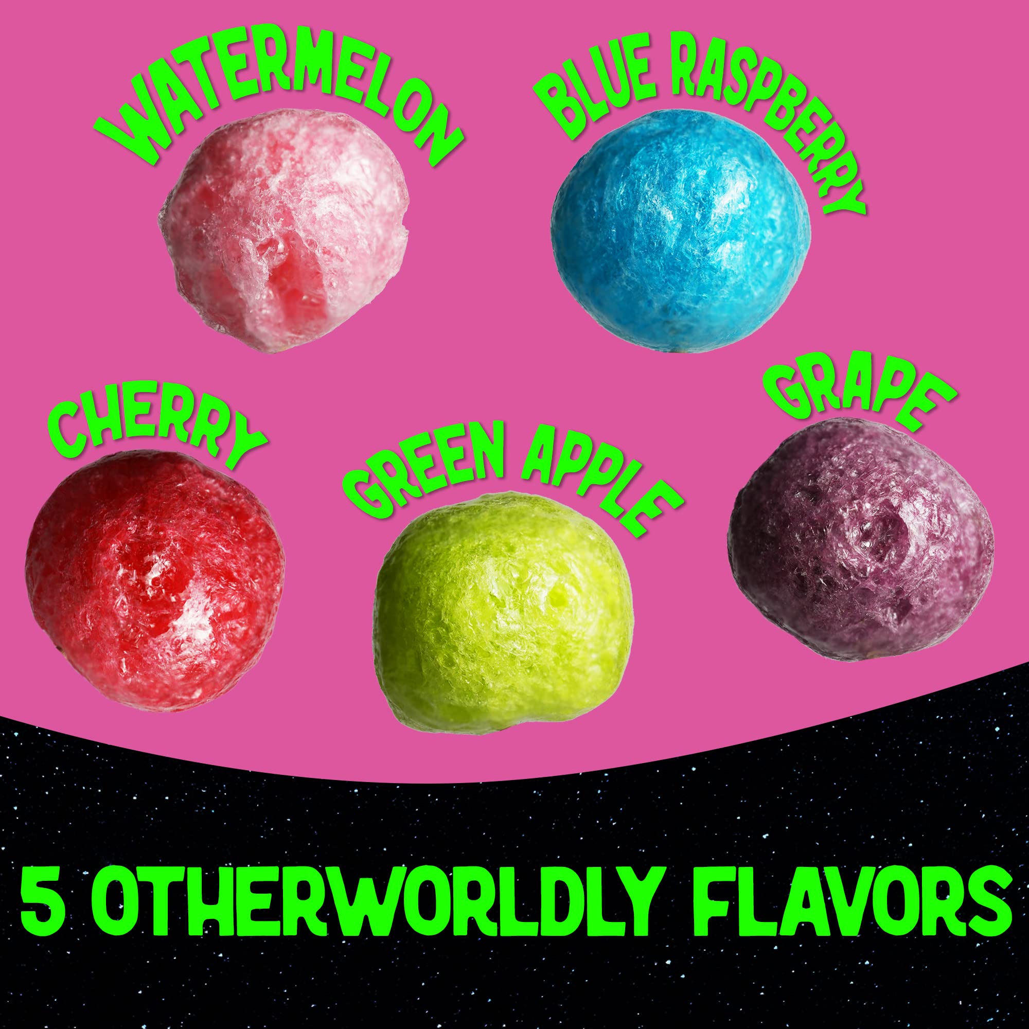 Premium Space Balls Freeze Dried Candy - Shipped in Sturdy Box for Protection - Dry Freeze Candy for All Ages (3 Ounce)