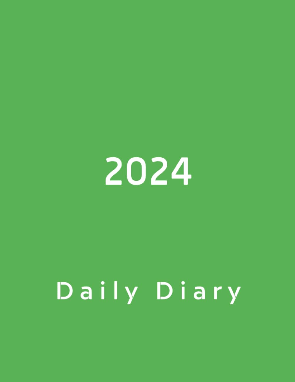 2024 Daily Planner One Page Per Day: 12 Month Organizer, Calendar 12 Months, Jan to Dec 2024, 8.5" x 11", 374 pages