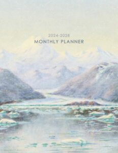 2024-2028: monthly planner five years agenda & organizer from january 2024 to december 2028 watercolor cover