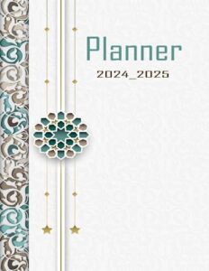 planner 2024_2025: 2 year monthly planner 2024_2025 large print with calendar , holidays ,contacts , passwords and notes pages , perfect for daily organization.