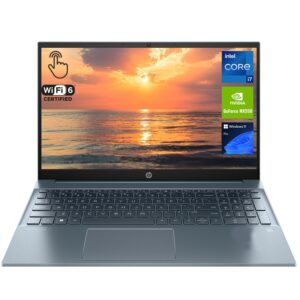 hp pavilion business laptop, 15.6" fhd touchscreen display, intel core i7-1355u processor, nvidia geforce mx550, 64gb ram, 2tb ssd, wi-fi 6, hdmi, webcam, backlit kb, windows 11 pro, blue