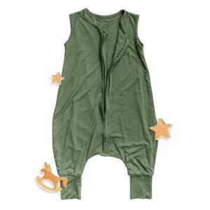 nyte nyte baby - 0.5-tog green, 6 to 12 months sleeveless sleep sack, imported baby & toddler sleeping sack, breathable sleep sack, adjustable feet cuffs & anti-slip grip