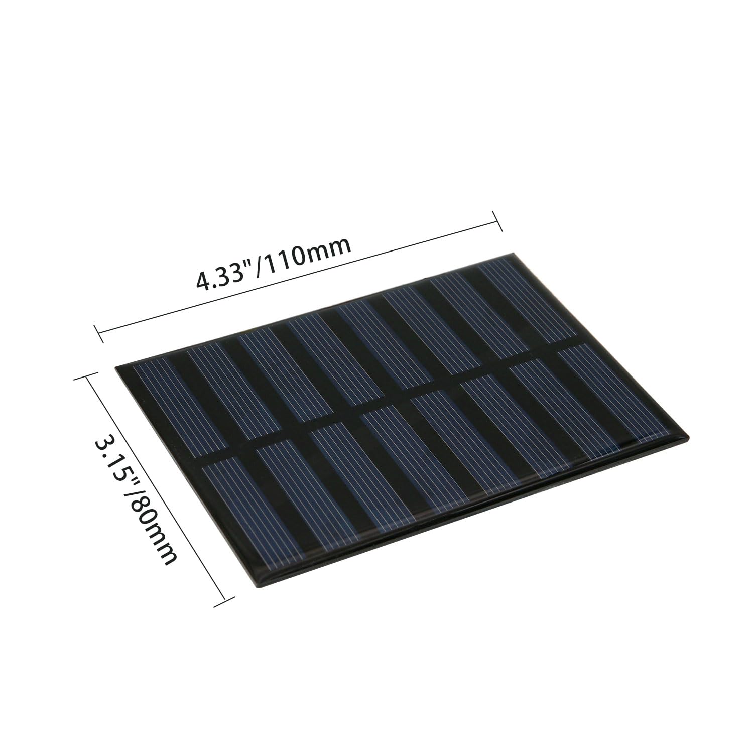 5Pcs Mini Solar Panels for Solar Power, 4V 200mA Mini Solar Panel Kit DIY Electric Toy Photovoltaic Cells Solar Epoxy Cell Charger 4.33"*3.15"(110mm*80mm)