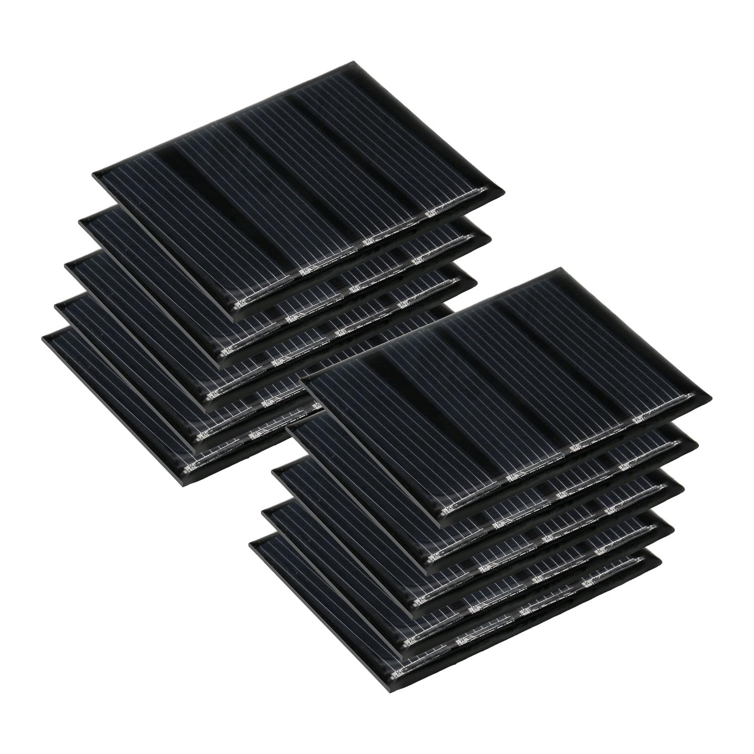 10Pcs Mini Solar Panels for Solar Power, 12V 70mA Mini Solar Panel Kit DIY Electric Toy Photovoltaic Cells Solar Epoxy Cell Charger 4.33"*2.17"(110mm*55mm)