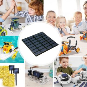 2Pcs Mini Solar Panels for Solar Power, 7V 120mA Mini Solar Panel Kit DIY Electric Toy Photovoltaic Cells Solar Epoxy Cell Charger 6.5"*6.5"(110mm*110mm)