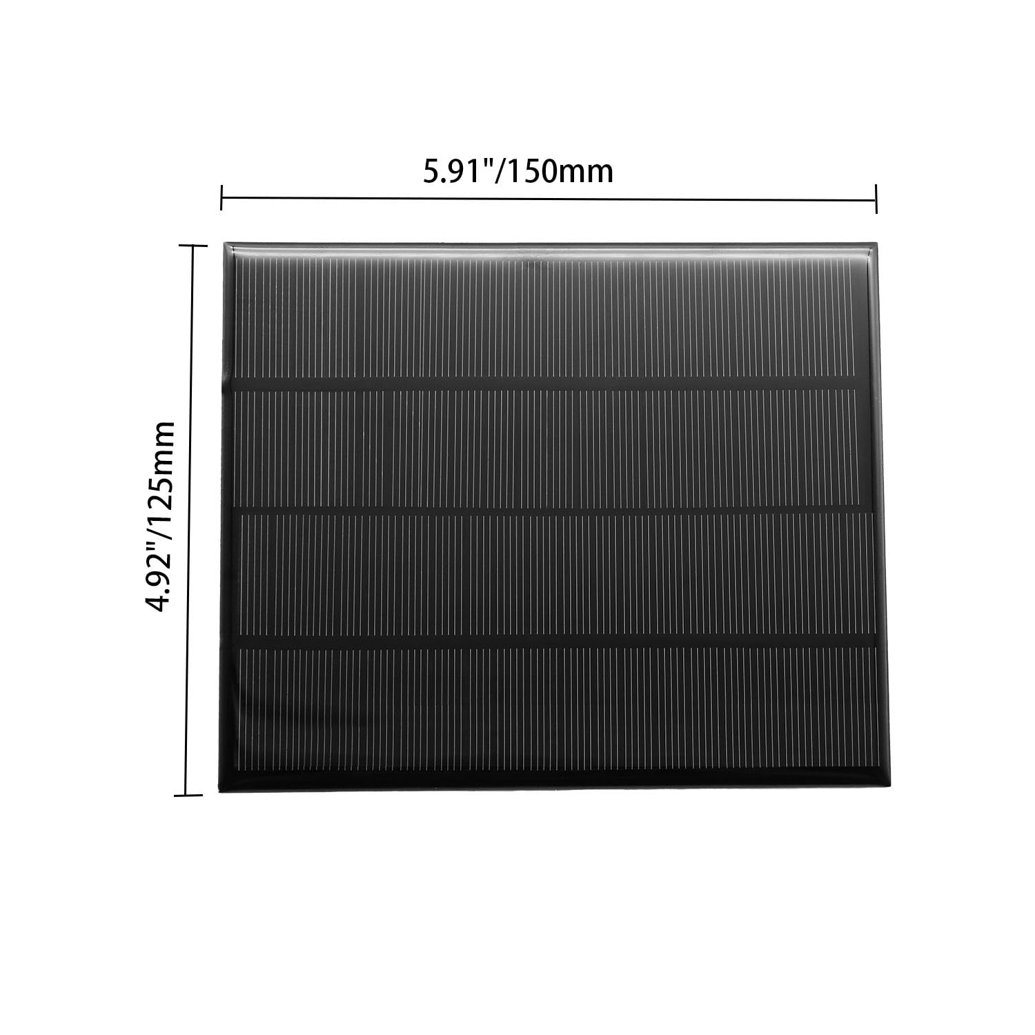 2Pcs Mini Solar Panels for Solar Power, 10V 300mA Mini Solar Panel Kit DIY Electric Toy Photovoltaic Cells Solar Epoxy Cell Charger 5.91"*4.92"(150mm*125mm)