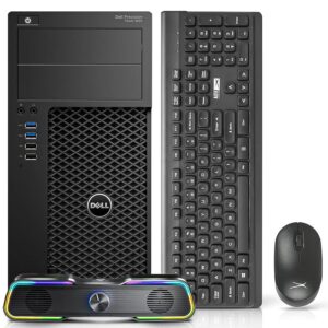 dell precision 3620 tower computer, intel core i5-7500 3.4ghz, 32gb ddr4, 512gb m.2 nvme ssd+2tb hdd, windows 10 pro, hdmi dual monitor support