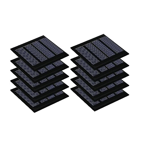 10Pcs Mini Solar Panels for Solar Power, 2V 80mA Mini Solar Panel Kit DIY Electric Toy Photovoltaic Cells Solar Epoxy Cell Charger 2.13"*2.13" (54mm*54mm)