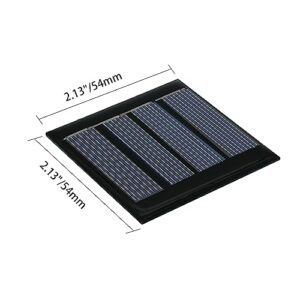 10Pcs Mini Solar Panels for Solar Power, 2V 80mA Mini Solar Panel Kit DIY Electric Toy Photovoltaic Cells Solar Epoxy Cell Charger 2.13"*2.13" (54mm*54mm)