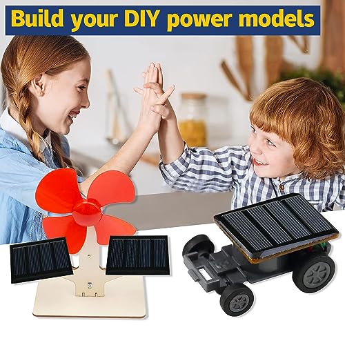 10Pcs Mini Solar Panels for Solar Power, 2V 80mA Mini Solar Panel Kit DIY Electric Toy Photovoltaic Cells Solar Epoxy Cell Charger 2.13"*2.13" (54mm*54mm)