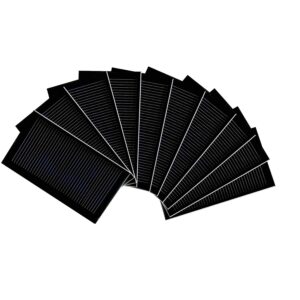 10pcs mini solar panels for solar power, 3v 90ma mini solar panel kit diy electric toy photovoltaic cells solar epoxy cell charger 2.44"*1.42"(62mm*36mm)