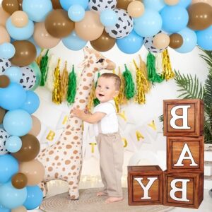 Cowboy Baby Shower Decorations, Western Theme Baby Shower Decorations Include Cowboy Balloon Garland Kit, Baby Shower Boxes and Cowboy Backdrop for Baby Shower Party Supplies