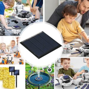 10Pcs Mini Solar Panels for Solar Power, 2V 110mA Mini Solar Panel Kit DIY Electric Toy Photovoltaic Cells Solar Epoxy Cell Charger 1.73"*1.73" (44mm*44mm)