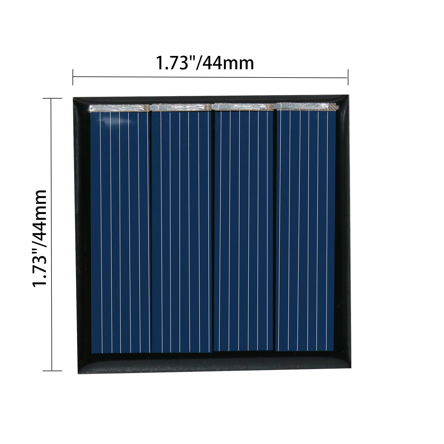 10Pcs Mini Solar Panels for Solar Power, 2V 110mA Mini Solar Panel Kit DIY Electric Toy Photovoltaic Cells Solar Epoxy Cell Charger 1.73"*1.73" (44mm*44mm)