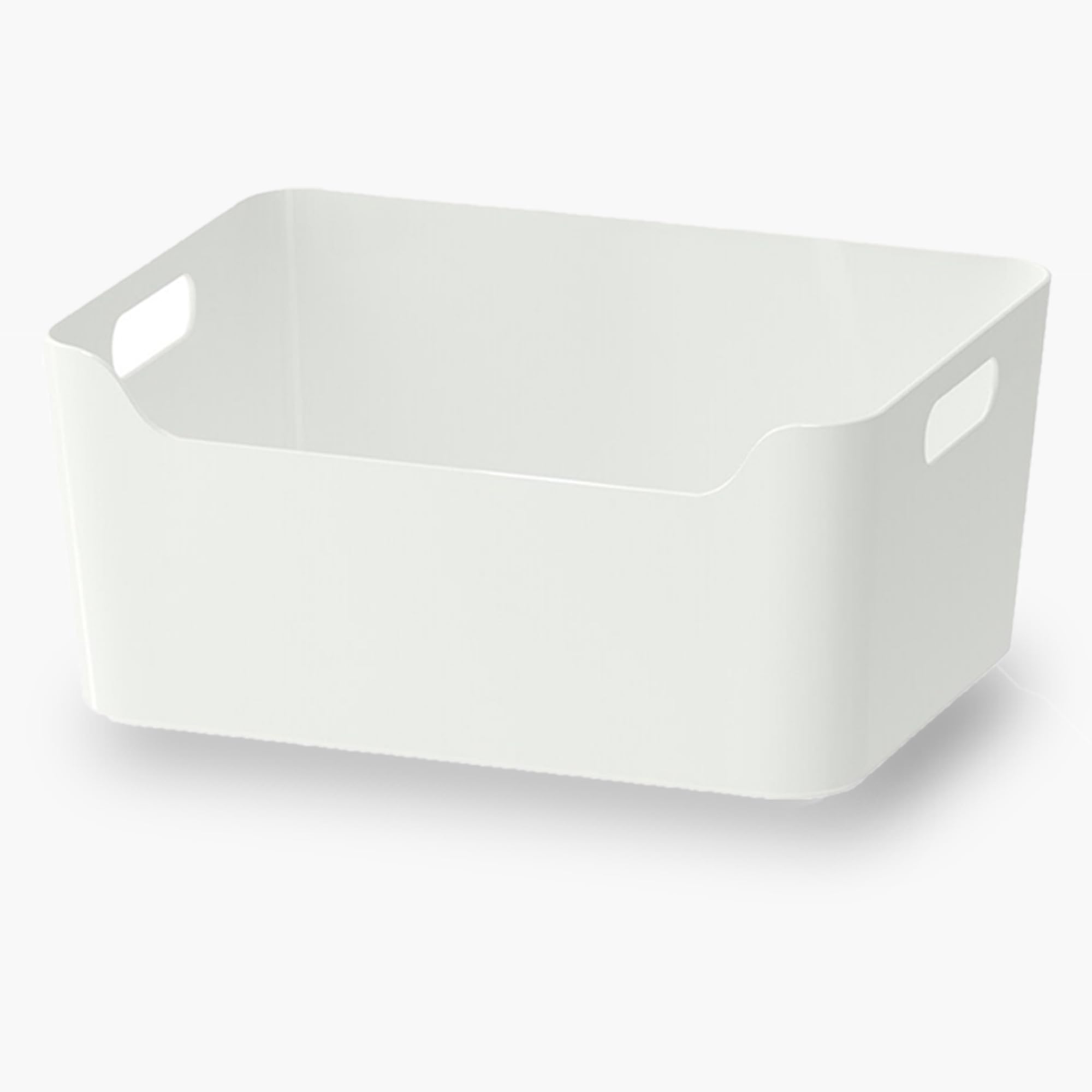 Pantry Organization and Storage Baskets,White Plastic Storage Bin,Open Storage Organizing Bins for Classroom, Office, School, Shelves,Bins Pantry Organizer,Pack of 1,Medium,Large (13.39”x9.45”x5.51”)