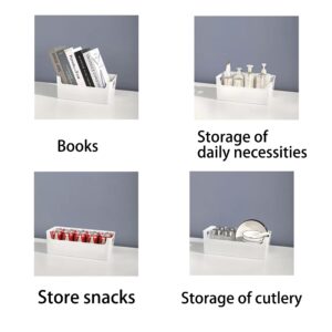 Pantry Organization and Storage Baskets,White Plastic Storage Bin,Open Storage Organizing Bins for Classroom, Office, School, Shelves,Bins Pantry Organizer,Pack of 1,Medium,Large (13.39”x9.45”x5.51”)