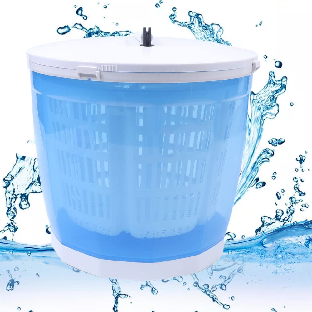 Gagalayong Portable Washer Spin Dryer Washing Machine，Mini Travel Outdoor Dryer with Rotating Rocker Arm，Compact Washer Spin Dryer For Household &Apartment &Dormitory &RVs（Blue）