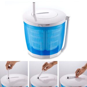 Gagalayong Portable Washer Spin Dryer Washing Machine，Mini Travel Outdoor Dryer with Rotating Rocker Arm，Compact Washer Spin Dryer For Household &Apartment &Dormitory &RVs（Blue）