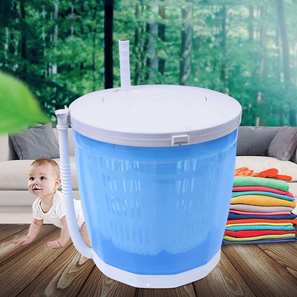 Gagalayong Portable Washer Spin Dryer Washing Machine，Mini Travel Outdoor Dryer with Rotating Rocker Arm，Compact Washer Spin Dryer For Household &Apartment &Dormitory &RVs（Blue）