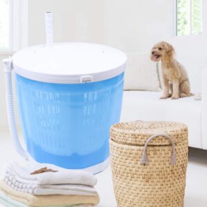 Gagalayong Portable Washer Spin Dryer Washing Machine，Mini Travel Outdoor Dryer with Rotating Rocker Arm，Compact Washer Spin Dryer For Household &Apartment &Dormitory &RVs（Blue）