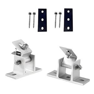 solar panel bracket, adjustable solar panel mounting brackets, stainless steel solar panel holder end clamp kit, solar panel stand 15-30° adjustable flat roof mount (tilt legs not included)