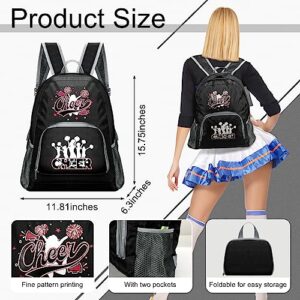 Sweetude 3 Pcs Cheerleader Backpack for Cheerleading Gift Cheerleading Bookbag Casual for Sport Game Travel Hiking Camping Picnic