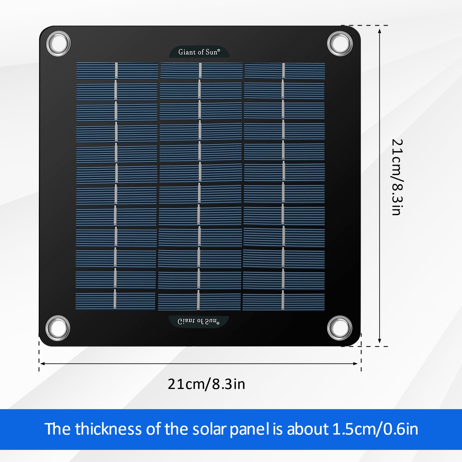 Upgraded 10W Solar Panel Kit, 12V Waterproof Solar Trickle Charger, Portable Solar Powered Charger Kit with 4 Suction Cups, Lightweight High Efficiency Car Battery Maintainer for Car Boat RV