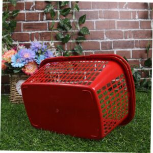 Homoyoyo 20pcs Fruit Picking Basket Kid Snack Container Basket for Snacks Strawberry Baskets Play Shopping Basket Kids Grocery Basket Fruit Basket with Handle Reusable Orange Container Red