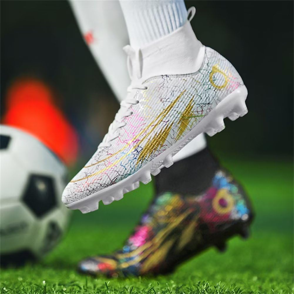 Mikrydco Women Soccer Cleats Mens Football Boots Professional High-Top Turf Shoes Big Boys Girls Sneakers Outdoor Indoor Competition Training