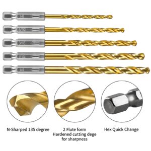 Drill Bit Sharpener Portable Diamond Drill Bits Sharpening Tool and Hex Shank Impact Twist Drill Bit Set 13 Pcs drill sharpener Tool set for Grinding Iron Drill Bits Hand Tool