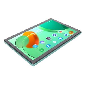 FECAMOS Tablet PC, 10. 1 Inch Tablet 4G Calling 100-240V 8GB RAM 256GB ROM Green for Study (US Plug)