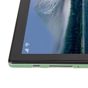 FECAMOS FHD Tablet, Dual Camera Green Supports Fast Charging 8 Core CPU 2 in 1 10.1 Inch Tablet 100-240V for Reading (US Plug)