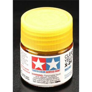 tamiya acrylic mini x24 clear yellow tam81524 plastics paint acrylic