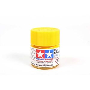 tamiya acrylic mini xf3 flat yellow tam81703 plastics paint acrylic