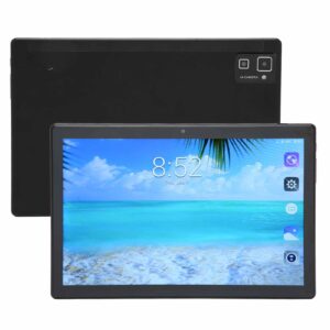 Gaeirt 10.1 Inch Tablet, USB C Charging Port 4G Network FHD Tablet 5000mAh US Plug 100‑240V for Home (Black)