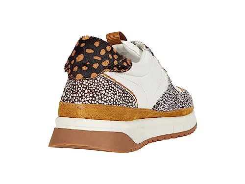 Madewell Kickoff Trainer Sneakers in Leather and Spot Mix Calf Hair Olive Grove Multi Spot Dot 10.5 M