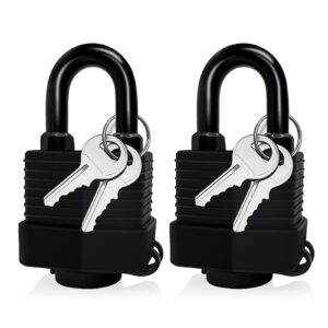 outdoor waterproof padlock,outdoor anti-theft lock with keys,heavy-duty security lock for gate,fence,motorcycles,bike (2 lock)