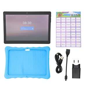 FECAMOS Kids Tablet, IPS Screen 2GB RAM 32GB ROM Pre Installed App Tablet PC 10.1 Inch Parental Control with Silicone Case for Study (US Plug)