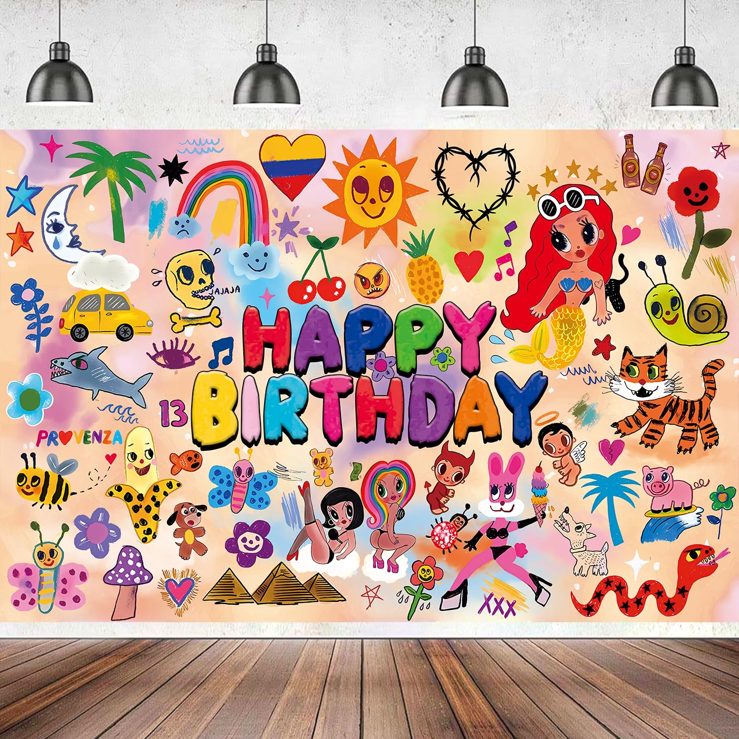 5x3FT Birthday Decorations Happy Birthday Banner, Party Decorations for Children Happy Birthday Banner Party Supplies Party Decorations