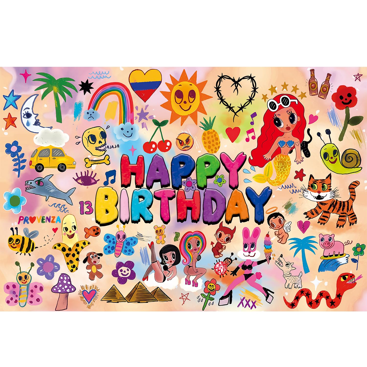 5x3FT Birthday Decorations Happy Birthday Banner, Party Decorations for Children Happy Birthday Banner Party Supplies Party Decorations