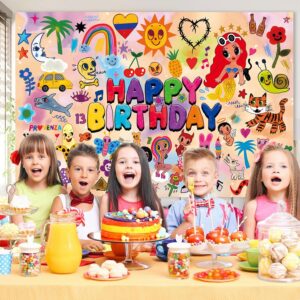 5x3FT Birthday Decorations Happy Birthday Banner, Party Decorations for Children Happy Birthday Banner Party Supplies Party Decorations